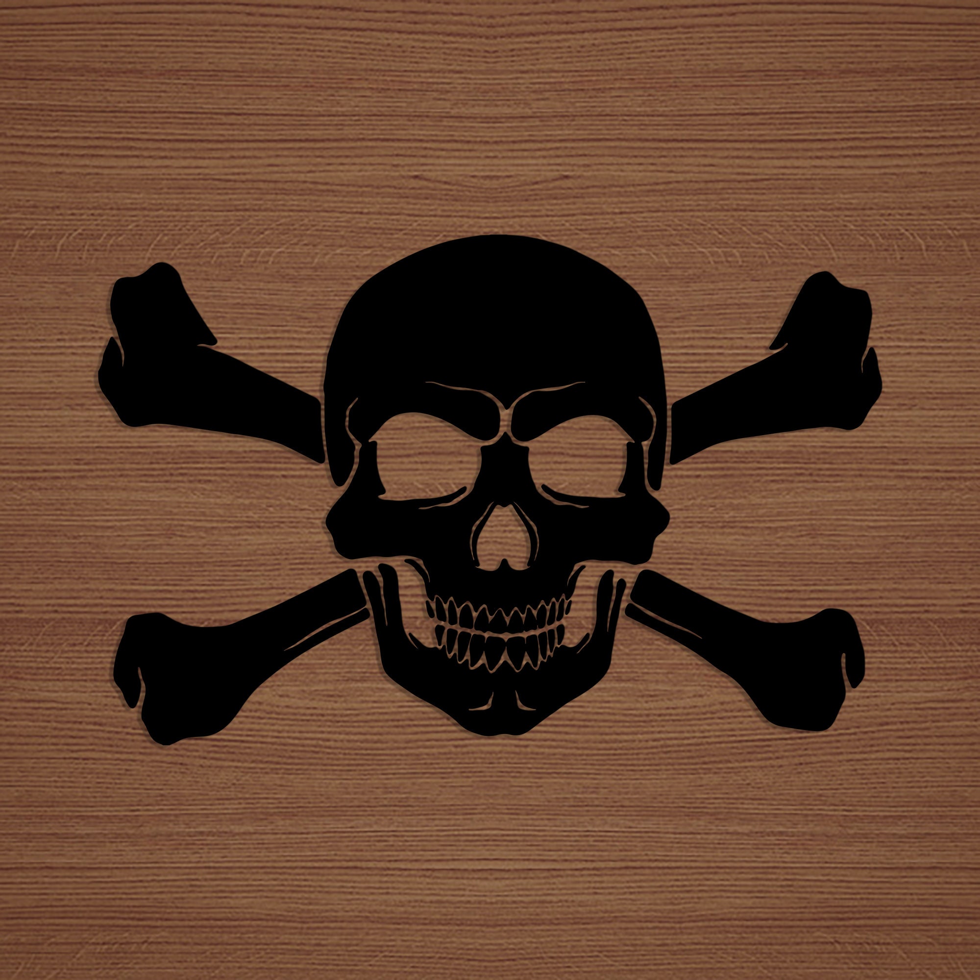 Skull & Crossbones Vinyl Sticker, Window Decal, Multiple Sizes and ...