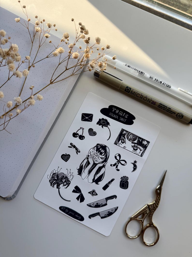 Tomie Horror Sticker Sheet: Matte Vinyl Kiss-cut Stickers - Etsy