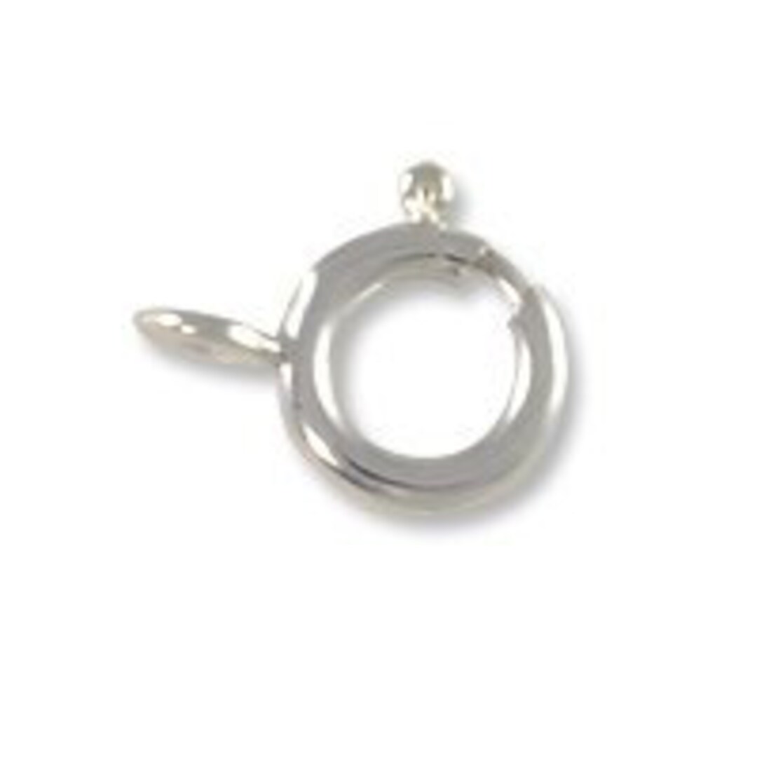 Spring Ring Clasp 8mm W/closed Ring Sterling Silver 1-pc - Etsy