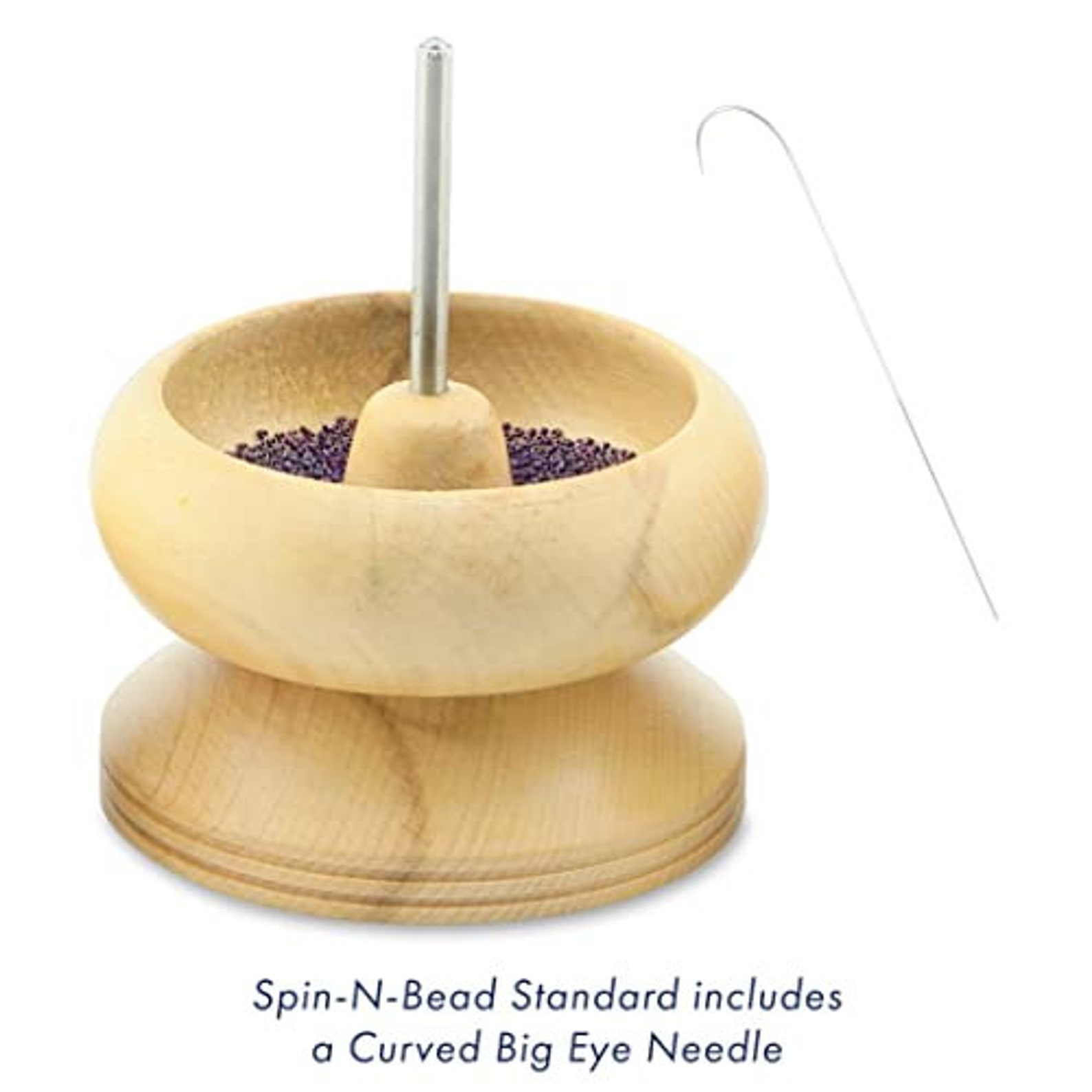 Beadalon Spin N Bead Jewelry Making Tool Wood Bead Bowl Includes a ...