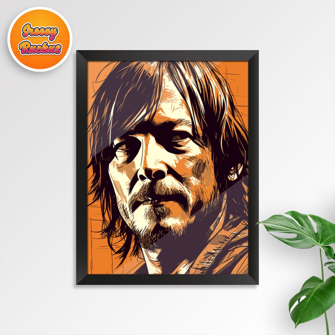 Daryl Dixon Poster Home Decor Gaming Room Poster the Walking - Etsy