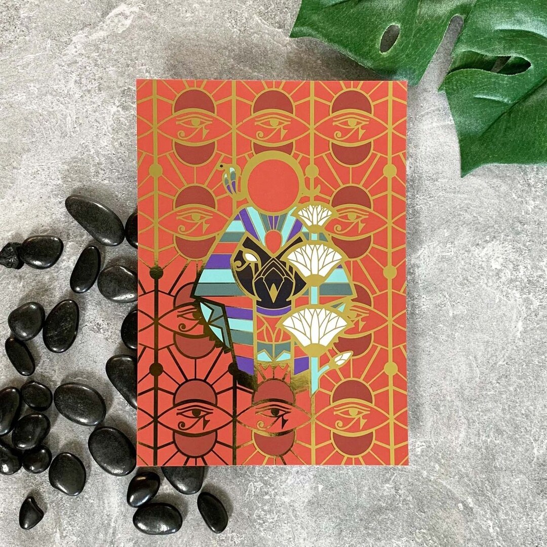 Ra Metallic Gold Foil Print - Etsy