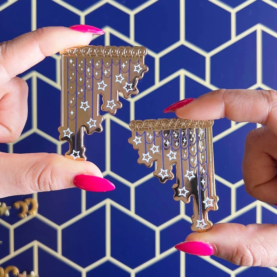 Celestial Dream Star Dangle Corner Enamel Pins - Etsy