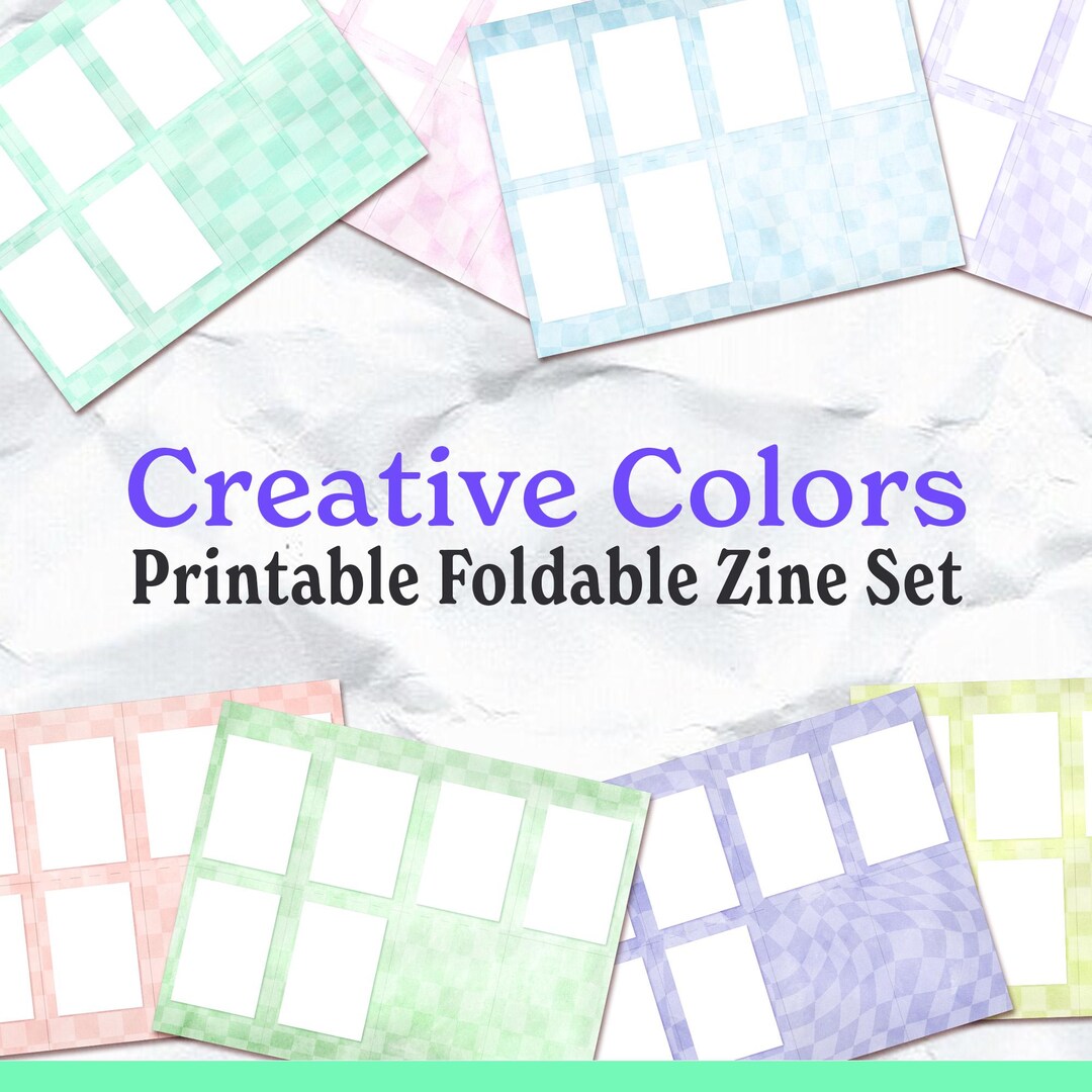 Checkered Printable Mini Zine Templates for Low-pressure Creativity ...