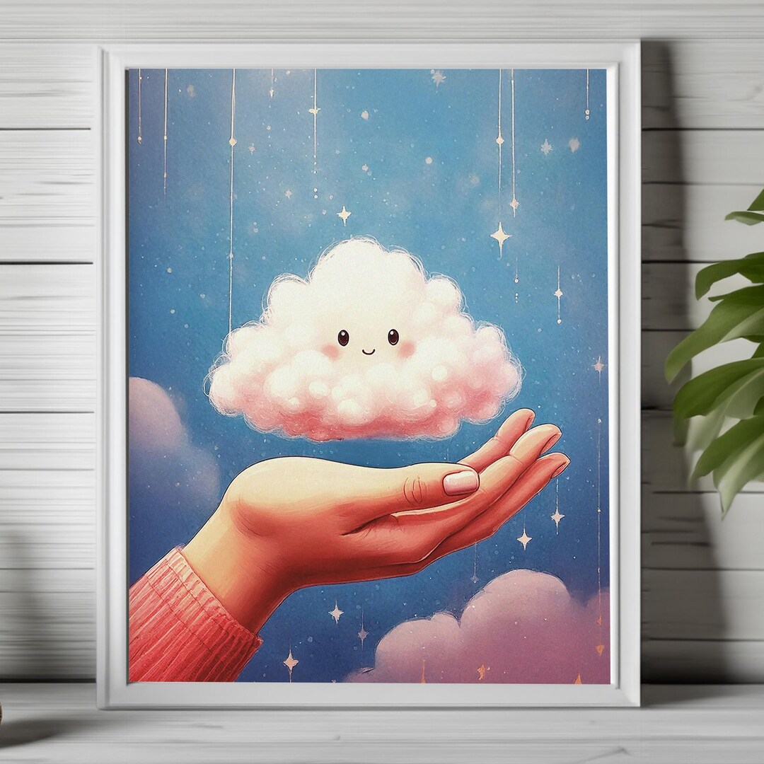 Kawaii Art, Cute Whimsical Art, Celestial Aesthetic, Whimsical Decor ...