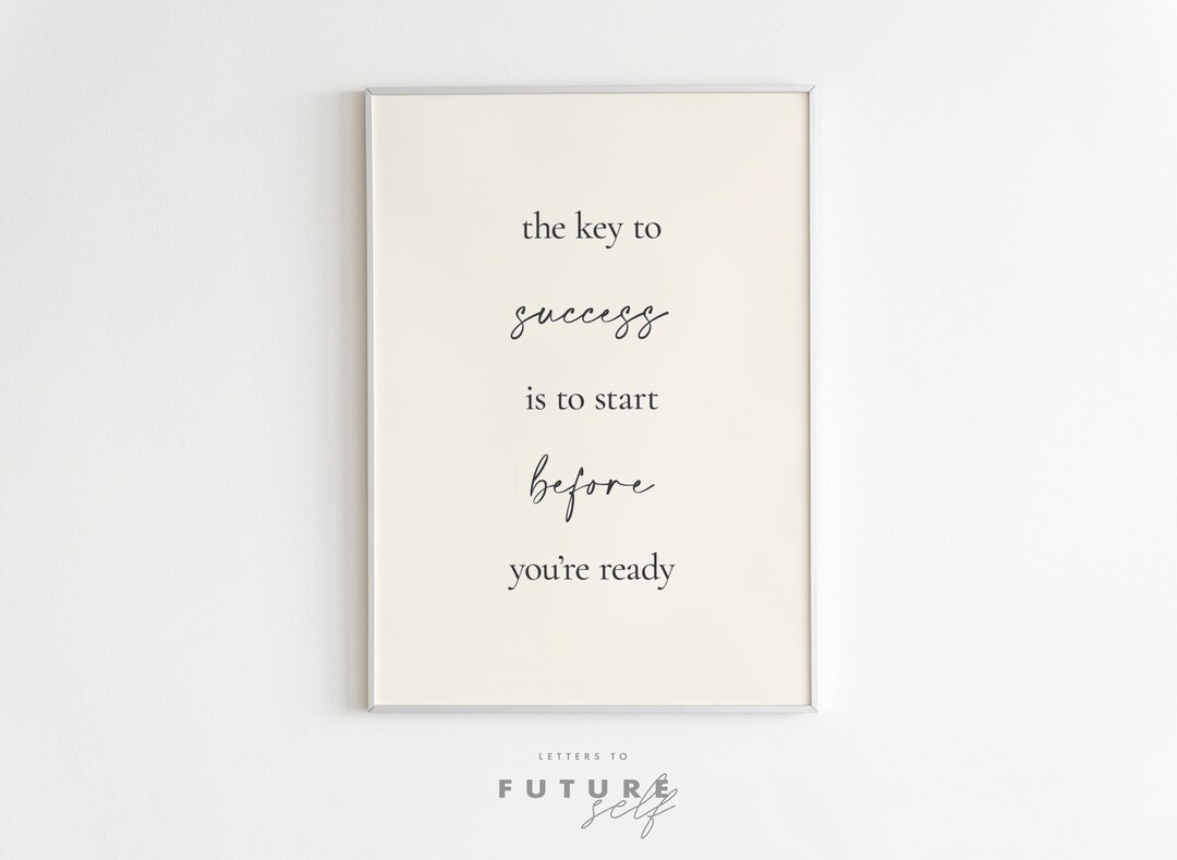 Key to Success, Printable Quote Art, Motivational, Boho Art, Aesthetic ...