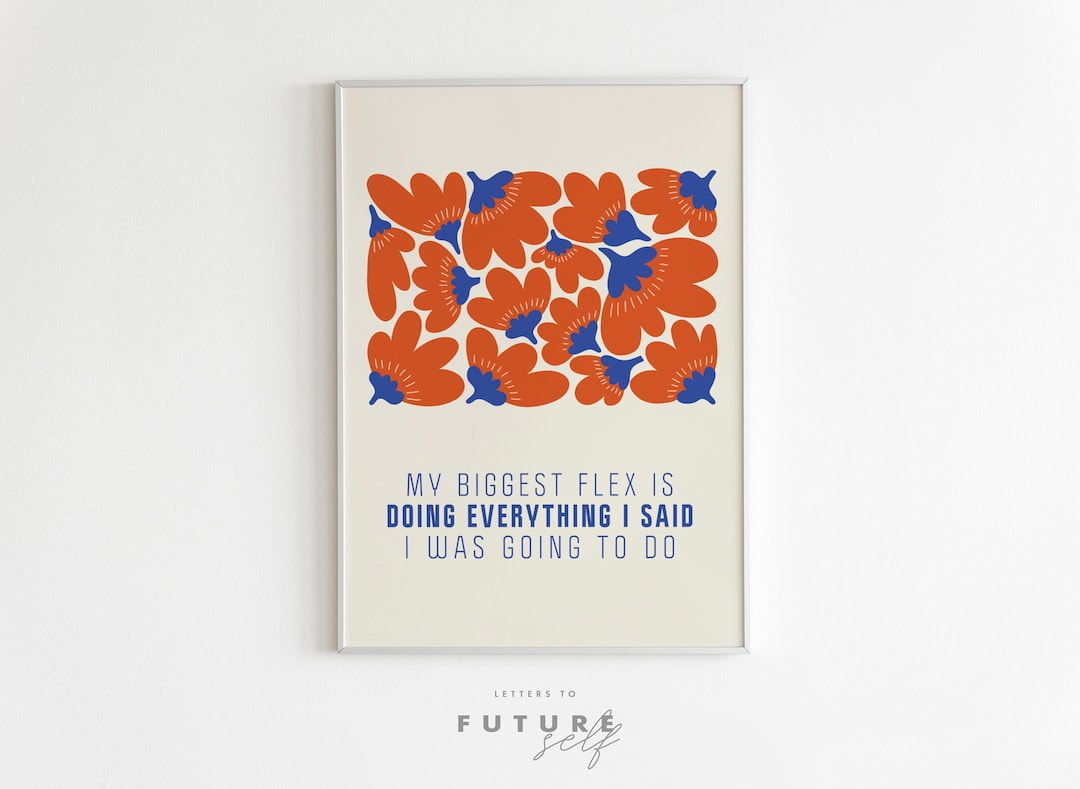 My Biggest Flex Is, Printable Quote Art, Motivational, Boho Art, Office ...