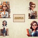 Librarian Characters Bundle of 20 Clip Art Librarians High Resolution ...