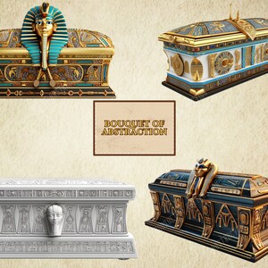 Egyptian Sarcophagus Bundle of 20 Clip Art Ancient Egypt Sarcophagus ...