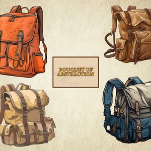 Backpack Bundle of 20 High Resolution Clip Art Transparent Background ...