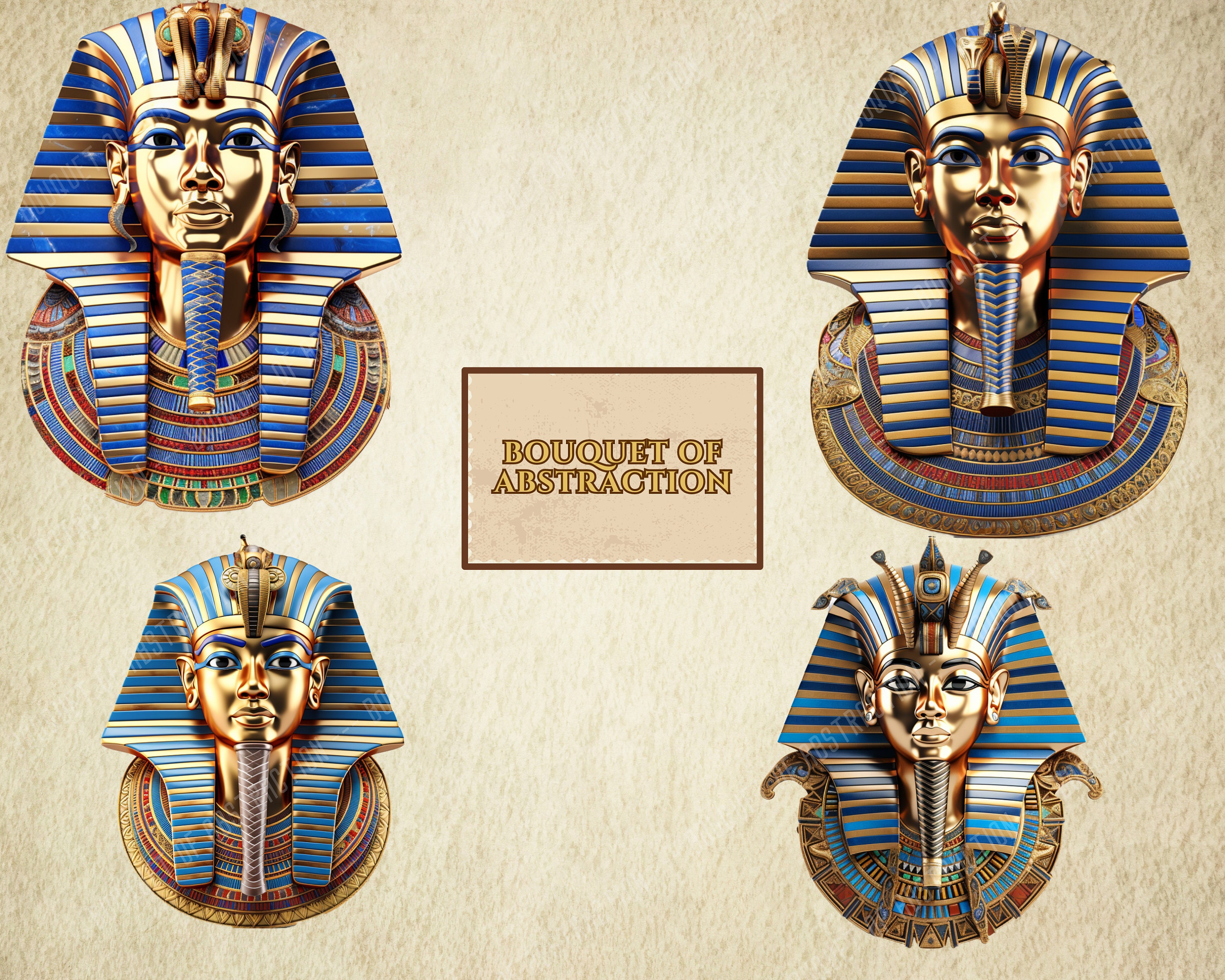 Egyptian Pharaoh Clip Art Bundle of 20 Illustrations Characters Ancient ...