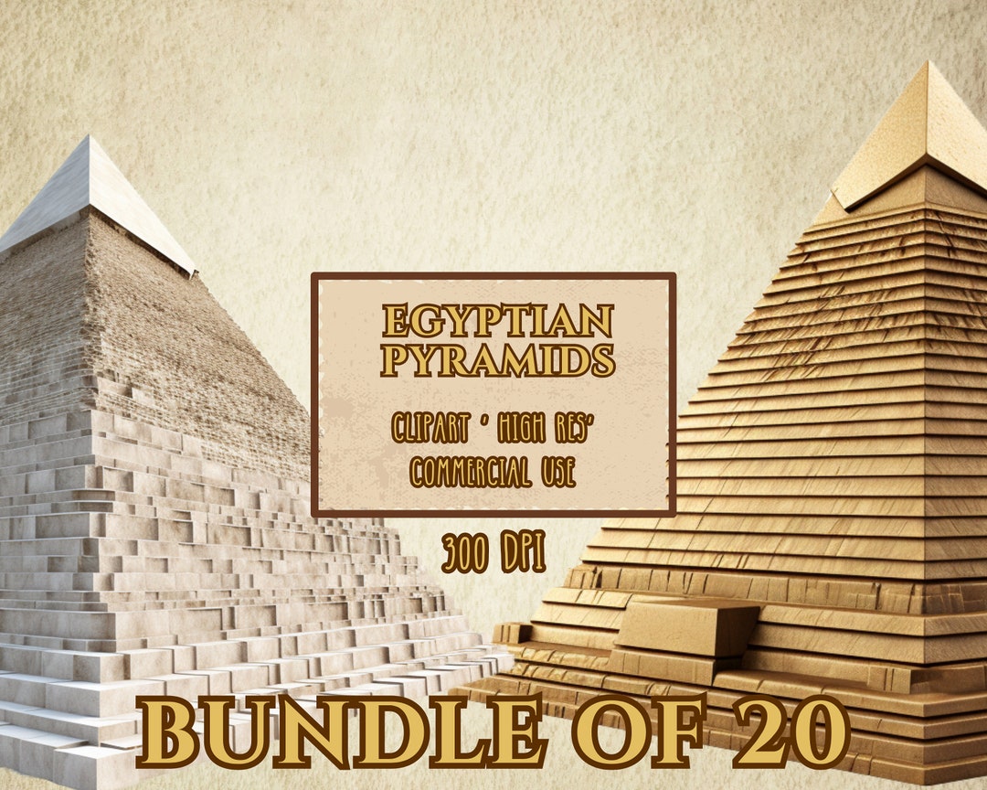 Egyptian Pyramids Bundle of 20 Clip Art Ancient Egypt Pyramids High ...