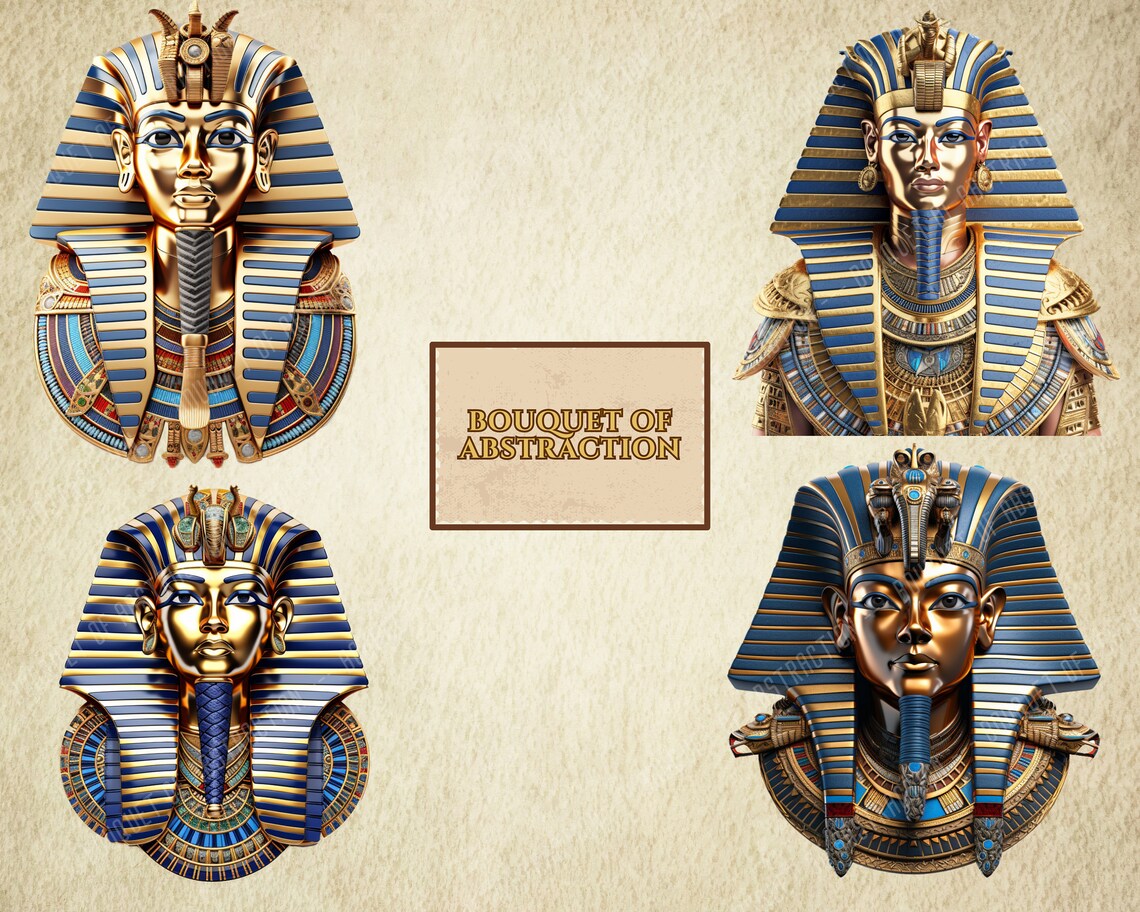 Egyptian Pharaoh Clip Art Bundle of 20 Illustrations Characters Ancient ...