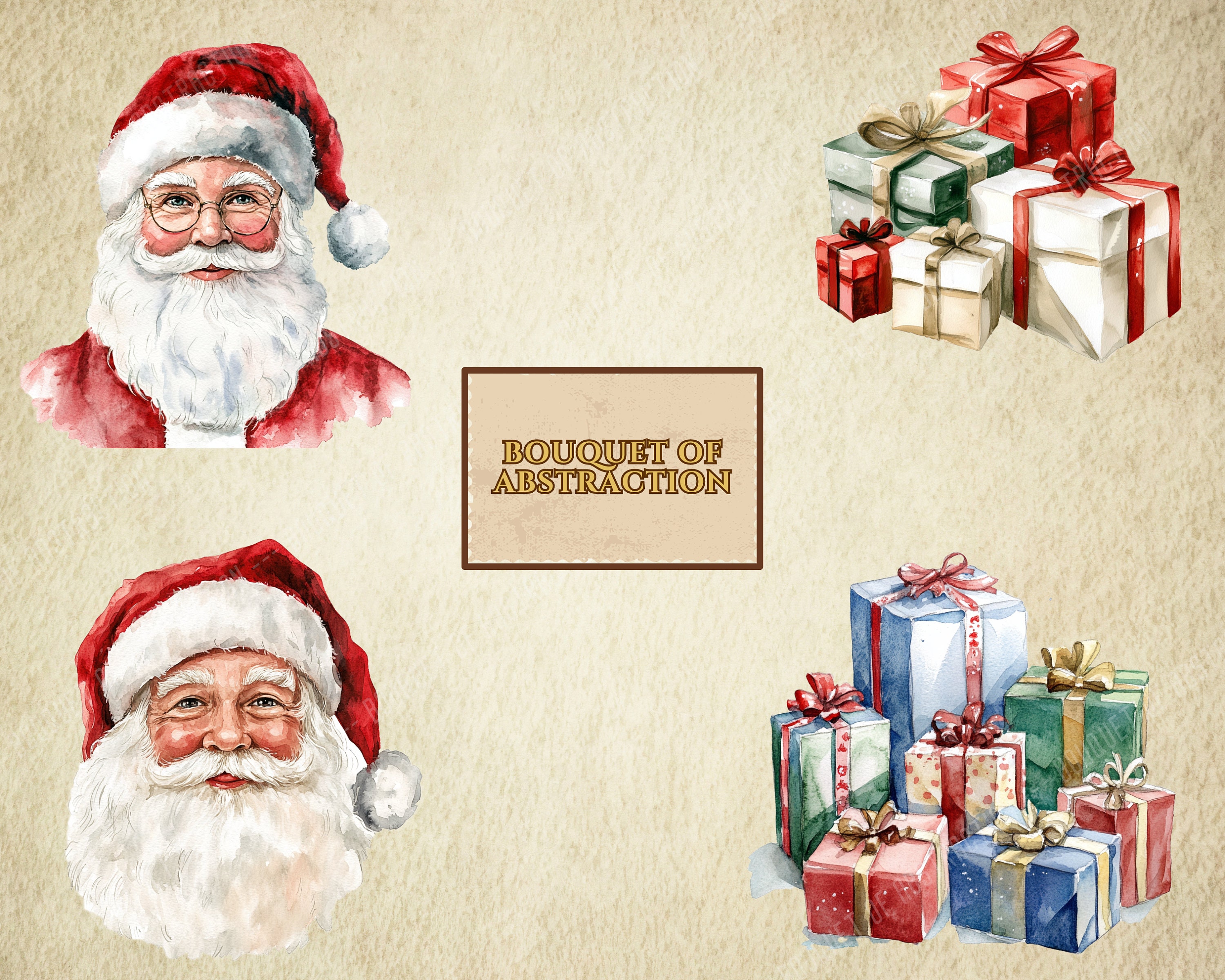 Christmas Clip Art Bundle of 20 High Resolution Transparent Background ...