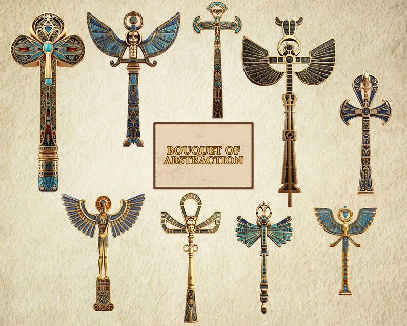 Egyptian Ankh Bundle of 20 Clip Art High Resolution Transparent ...