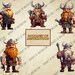 26 Unique Viking Clip Art Bundle Characters With Transparent Background ...