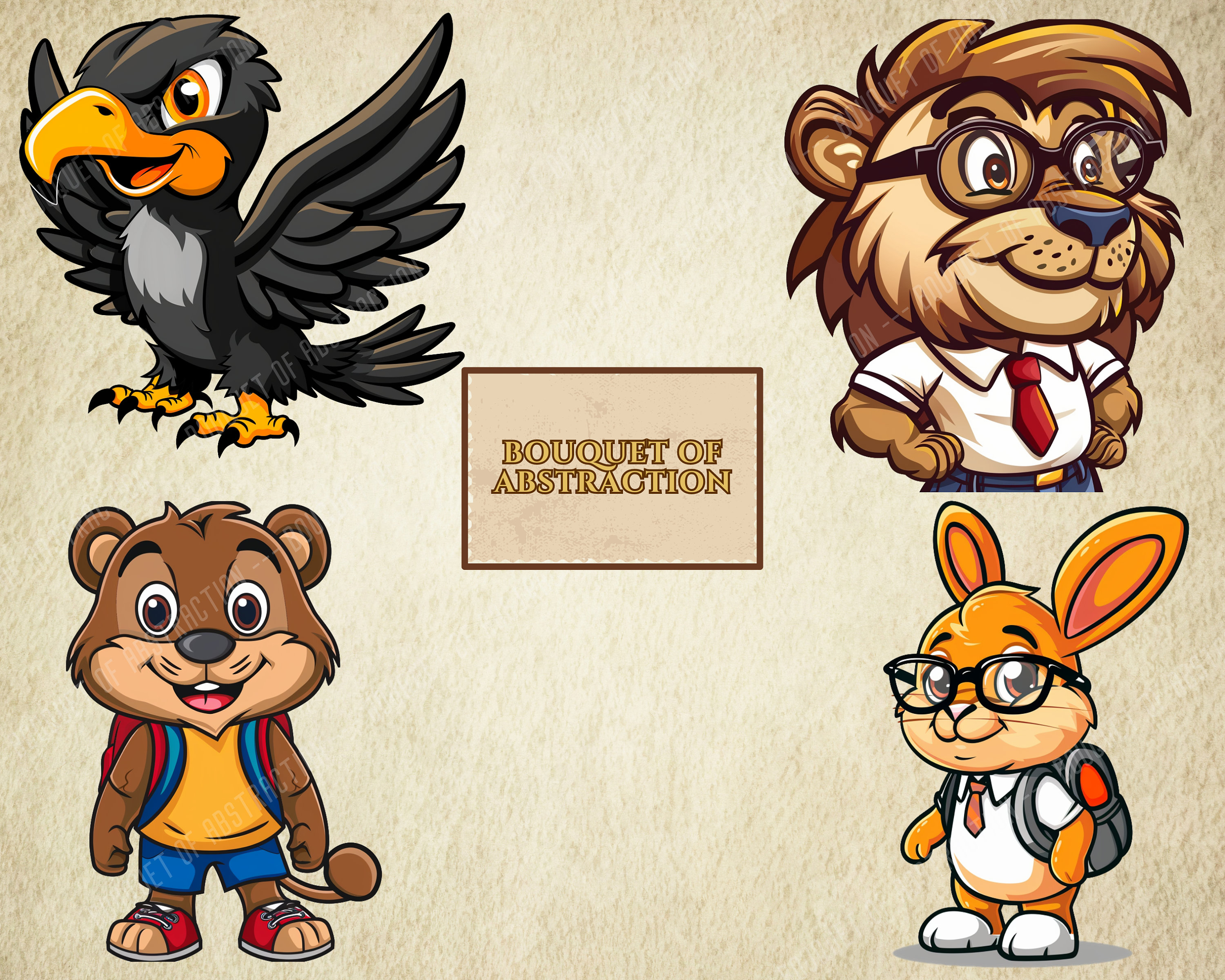 School Mascot Bundle of 20 High Resolution Clip Art Transparent ...