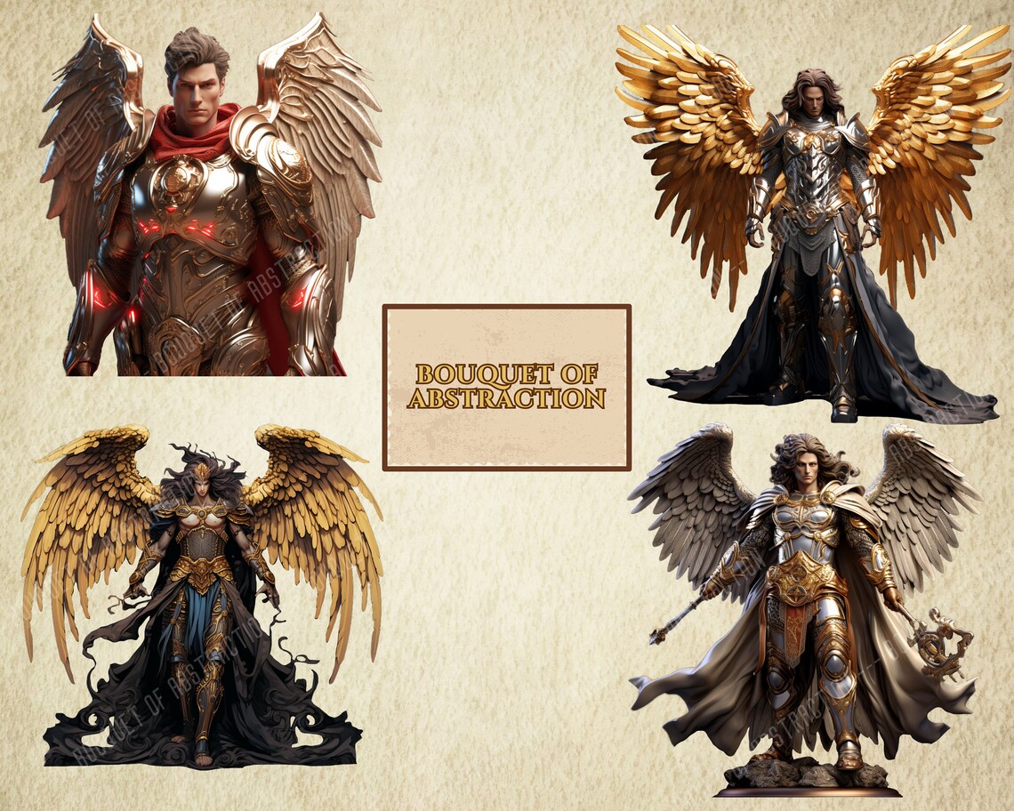 Archangel Characters Bundle of 20 Clip Art High Resolution 300 DPI ...
