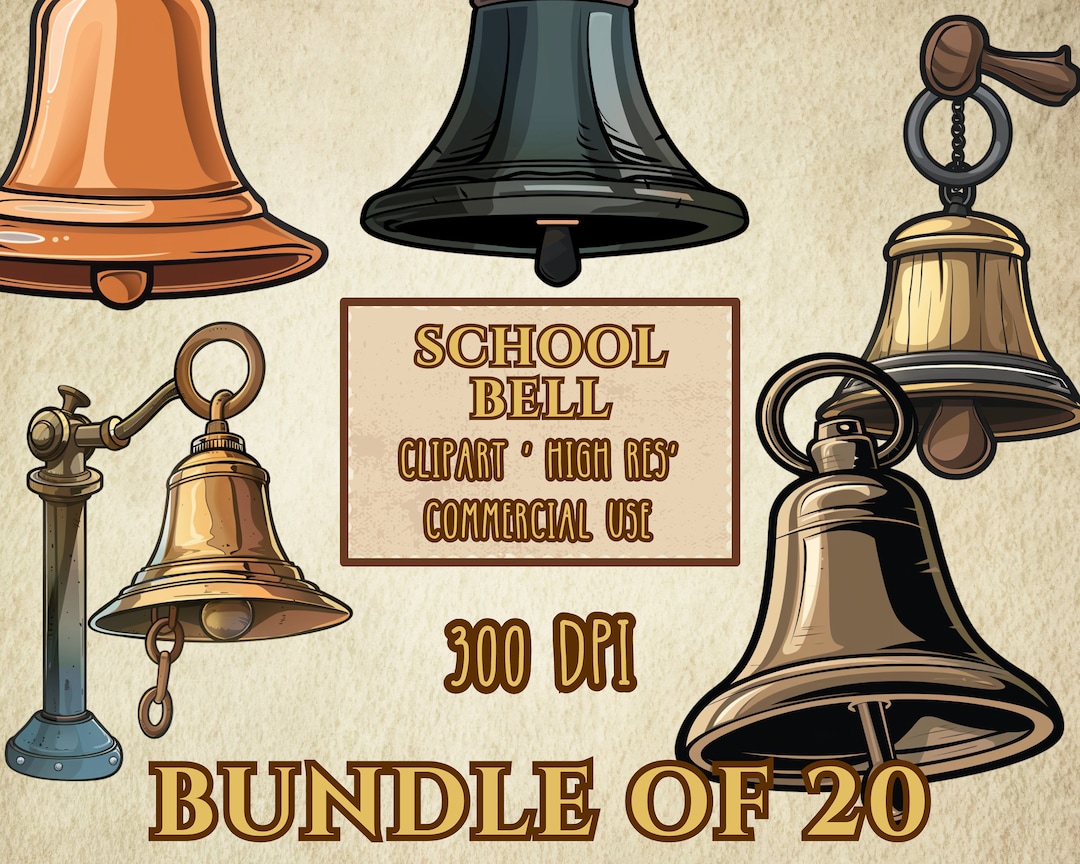 Bell Clip Art Bundle of 20 High Resolution Clip Art Transparent ...