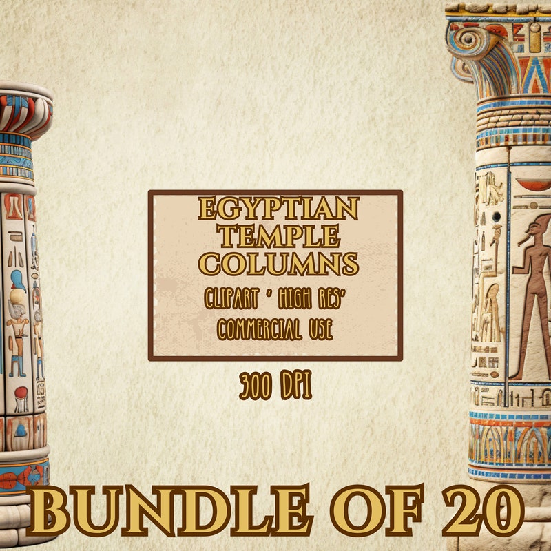 Egyptian Temple Columns - Etsy