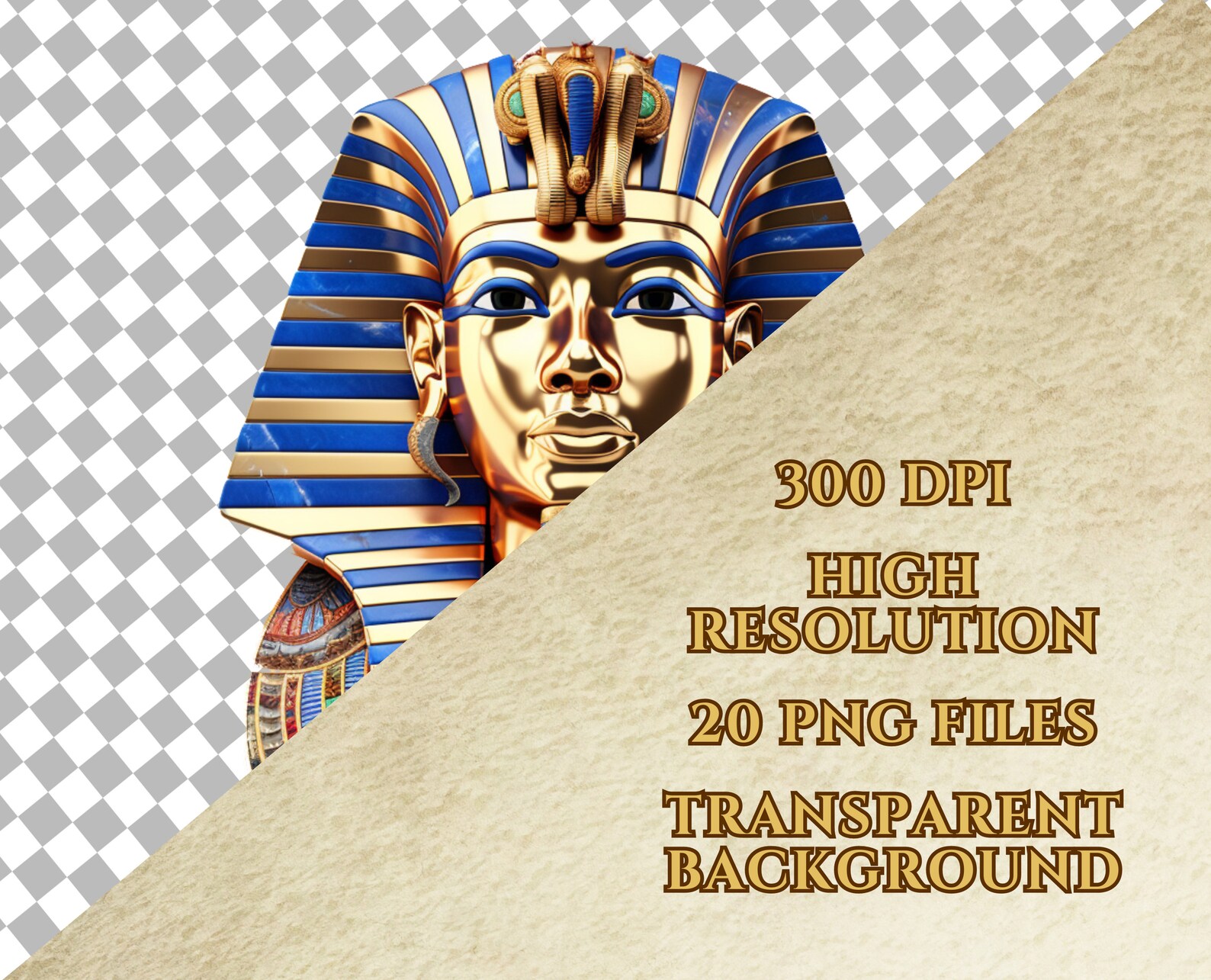 Egyptian Pharaoh Clip Art Bundle of 20 Illustrations Characters Ancient ...