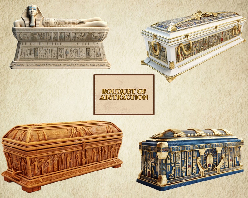 Egyptian Sarcophagus Bundle of 20 Clip Art Ancient Egypt Sarcophagus ...