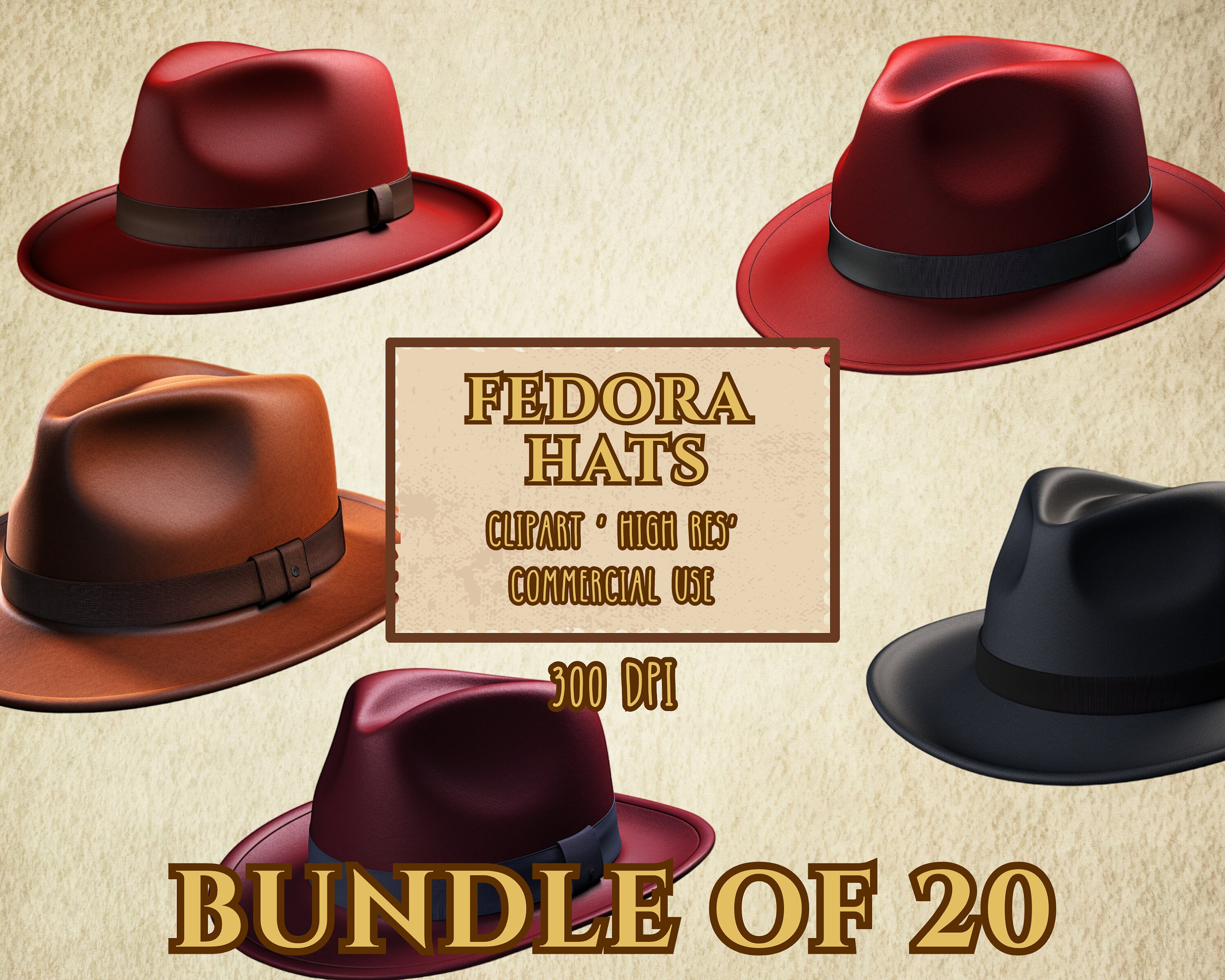 Hi Res Clip Art Fedora