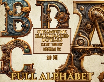 Illuminated Golden Initials Full Alphabet High Quality Clip Art ...