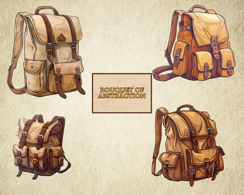 Backpack Bundle of 20 High Resolution Clip Art Transparent Background ...