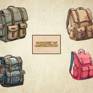 Backpack Bundle of 20 High Resolution Clip Art Transparent Background ...