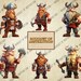 26 Unique Viking Clip Art Bundle Characters With Transparent Background ...