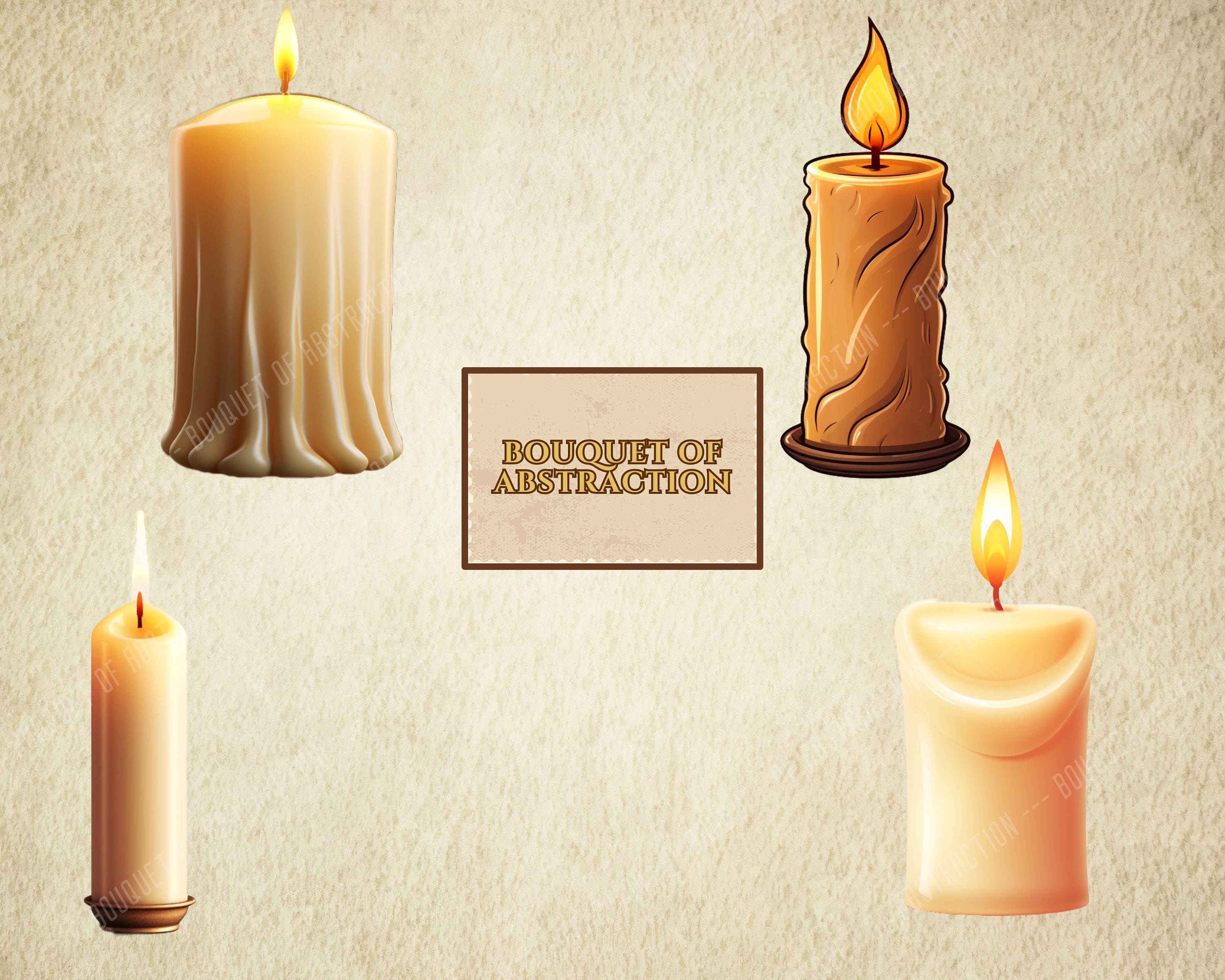 Reading Candles Bundle of 20 Clip Art High Resolution 300 DPI ...