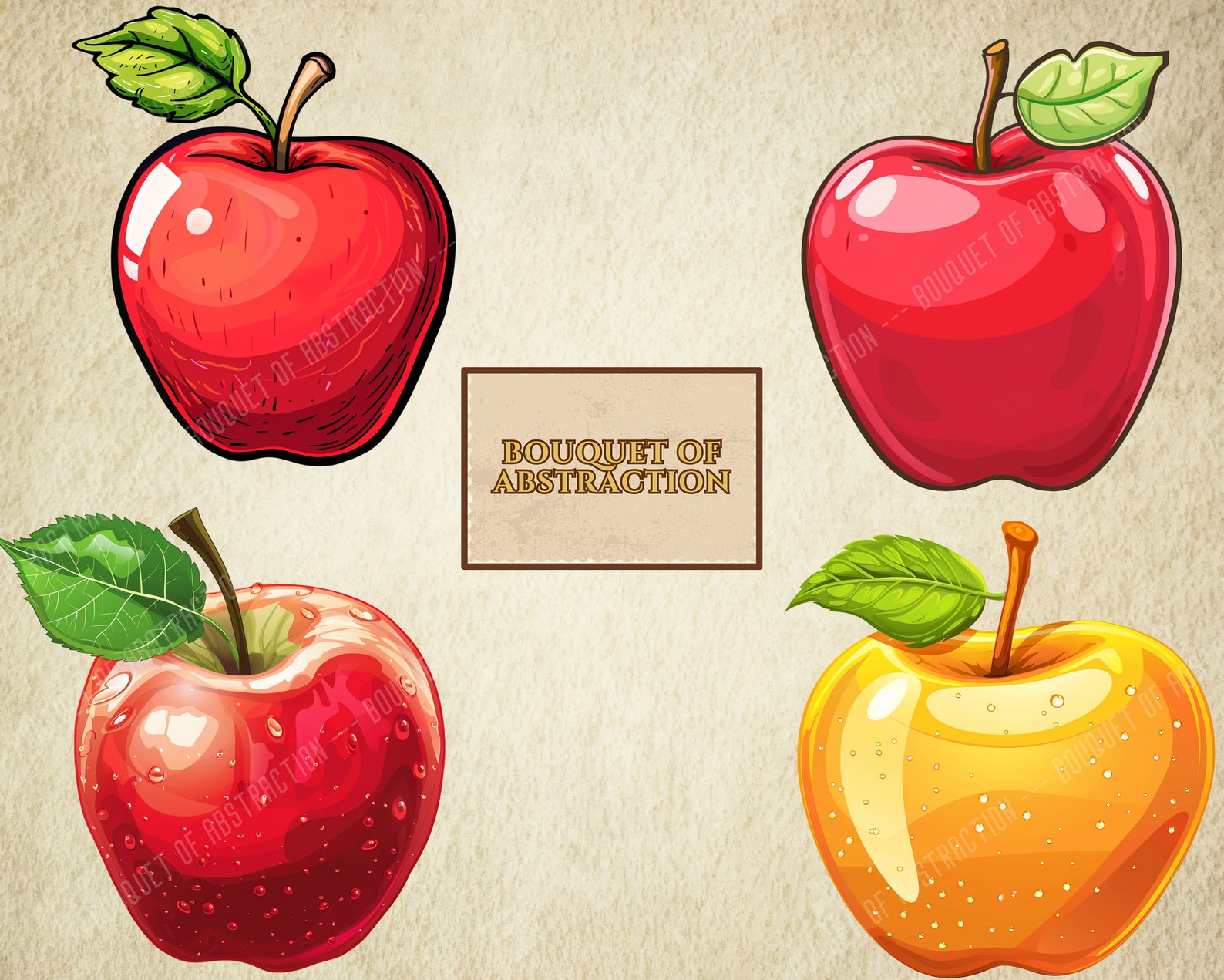 Apple Bundle of 20 High Resolution Clip Art Transparent Back Ground 300 ...