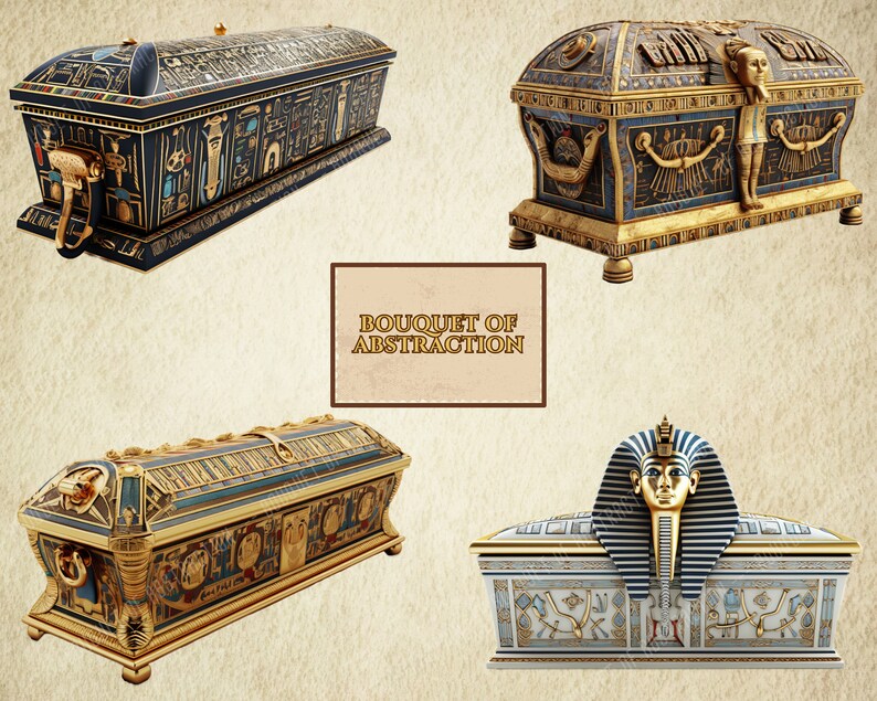 Egyptian Sarcophagus Bundle of 20 Clip Art Ancient Egypt Sarcophagus ...