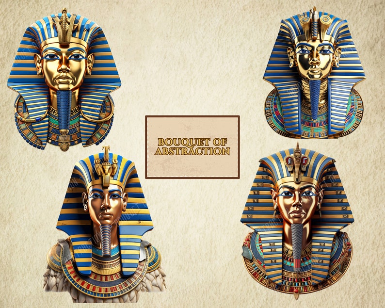 Egyptian Pharaoh Clip Art Bundle of 20 Illustrations Characters Ancient ...