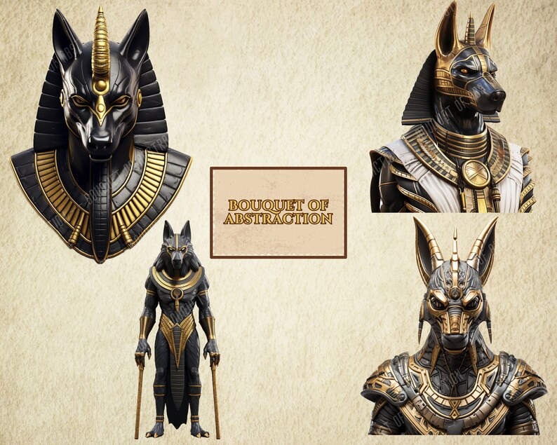 Anubis Clip Art Bundle of 20 Egyptian Clip Art Anubis Egypt Themed Clip Art High Resolution ...