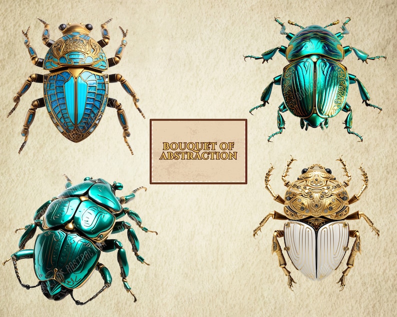 Egyptian Scarab Bundle of 20 Clip Art Ancient Egypt Scarabs High ...