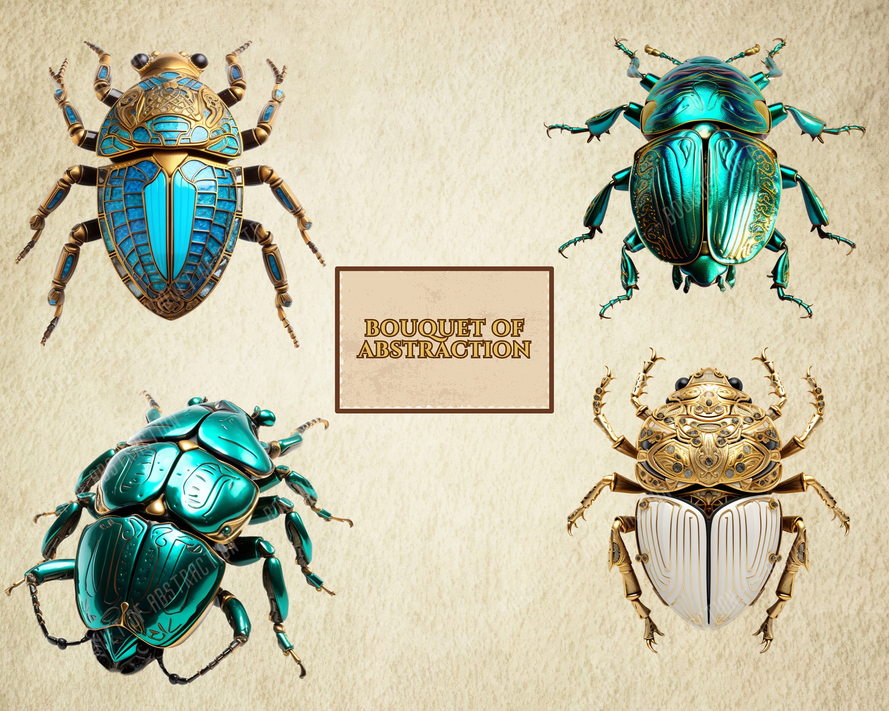 Egyptian Scarab Bundle of 20 Clip Art Ancient Egypt Scarabs High ...