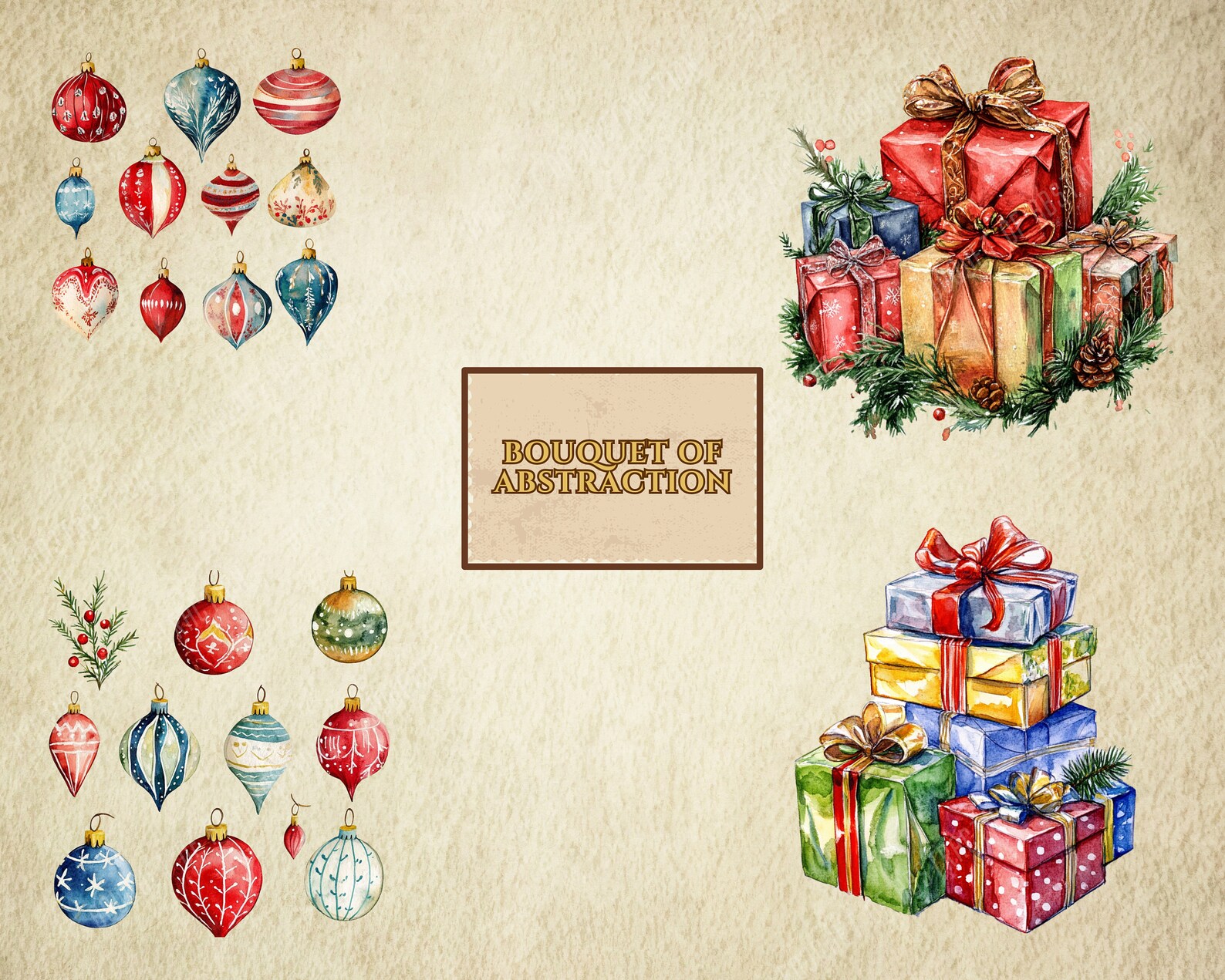 Christmas Clip Art Bundle of 20 High Resolution Transparent Background ...