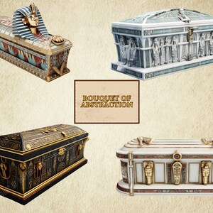Egyptian Sarcophagus Bundle of 20 Clip Art Ancient Egypt Sarcophagus ...