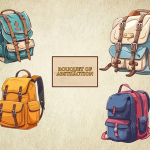 Backpack Bundle of 20 High Resolution Clip Art Transparent Background ...