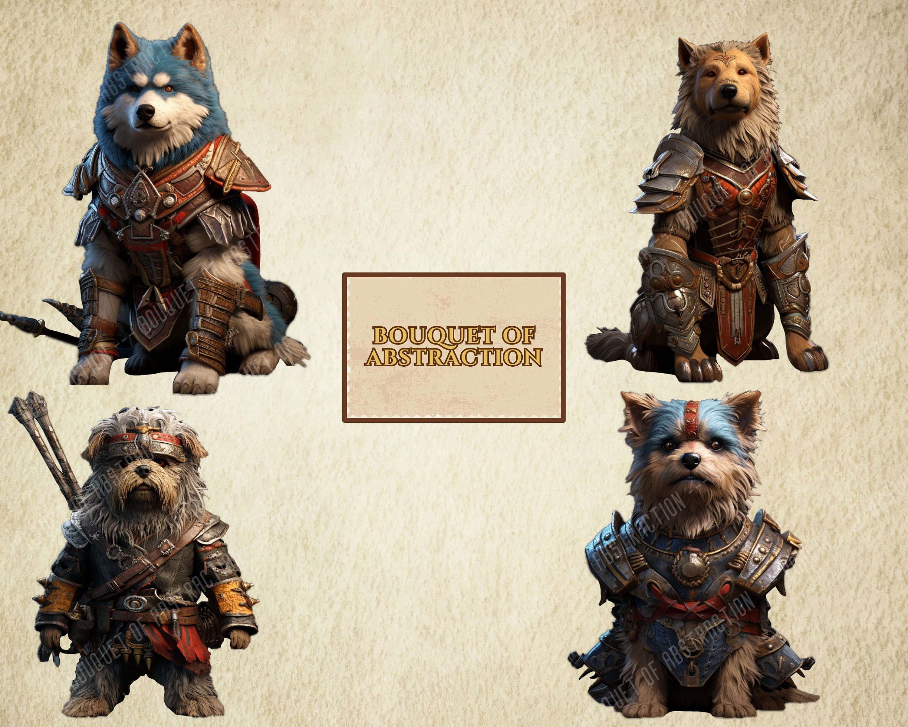 Warrior Dogs Bundle of 20 High Resolution 300 DPI Transparent ...