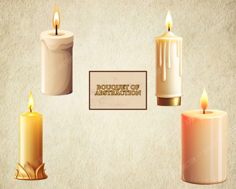Reading Candles Bundle of 20 Clip Art High Resolution 300 DPI ...