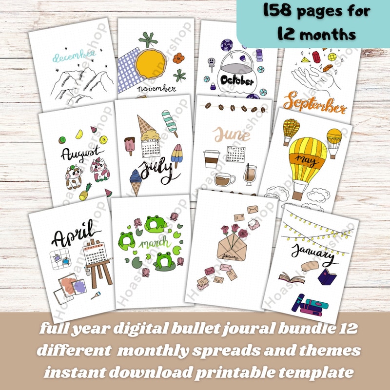 Premade Bullet Journal - Etsy