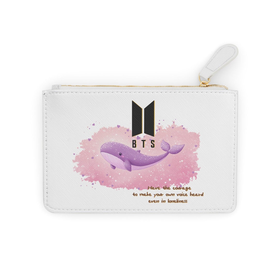 BTS Whale Mini Clutch Bag, Cute Cosmetic Purse, Travel Accessory, Gift ...