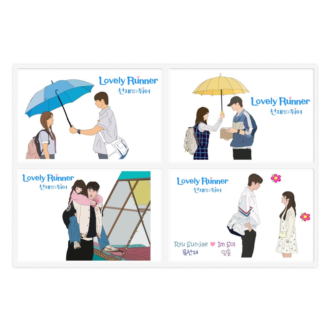 K Drama Lover Sticker Sheets, Kdrama Lovely Runner Stickers, K-drama ...