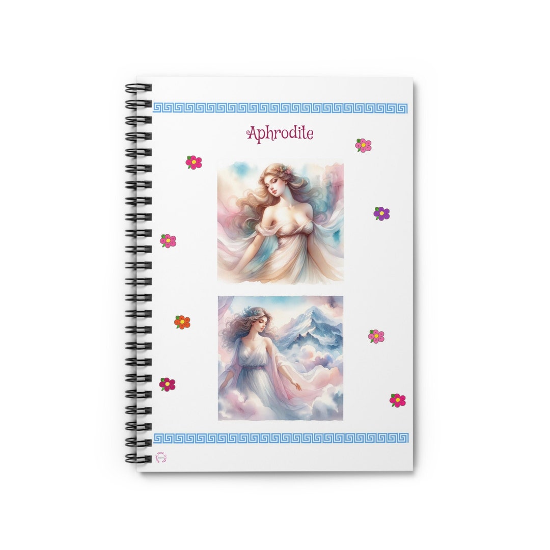 Aphrodite Spiral Notebook, Goddess of Love, Greek Goddess Journal, Venus Diary, Greek Pantheon ...