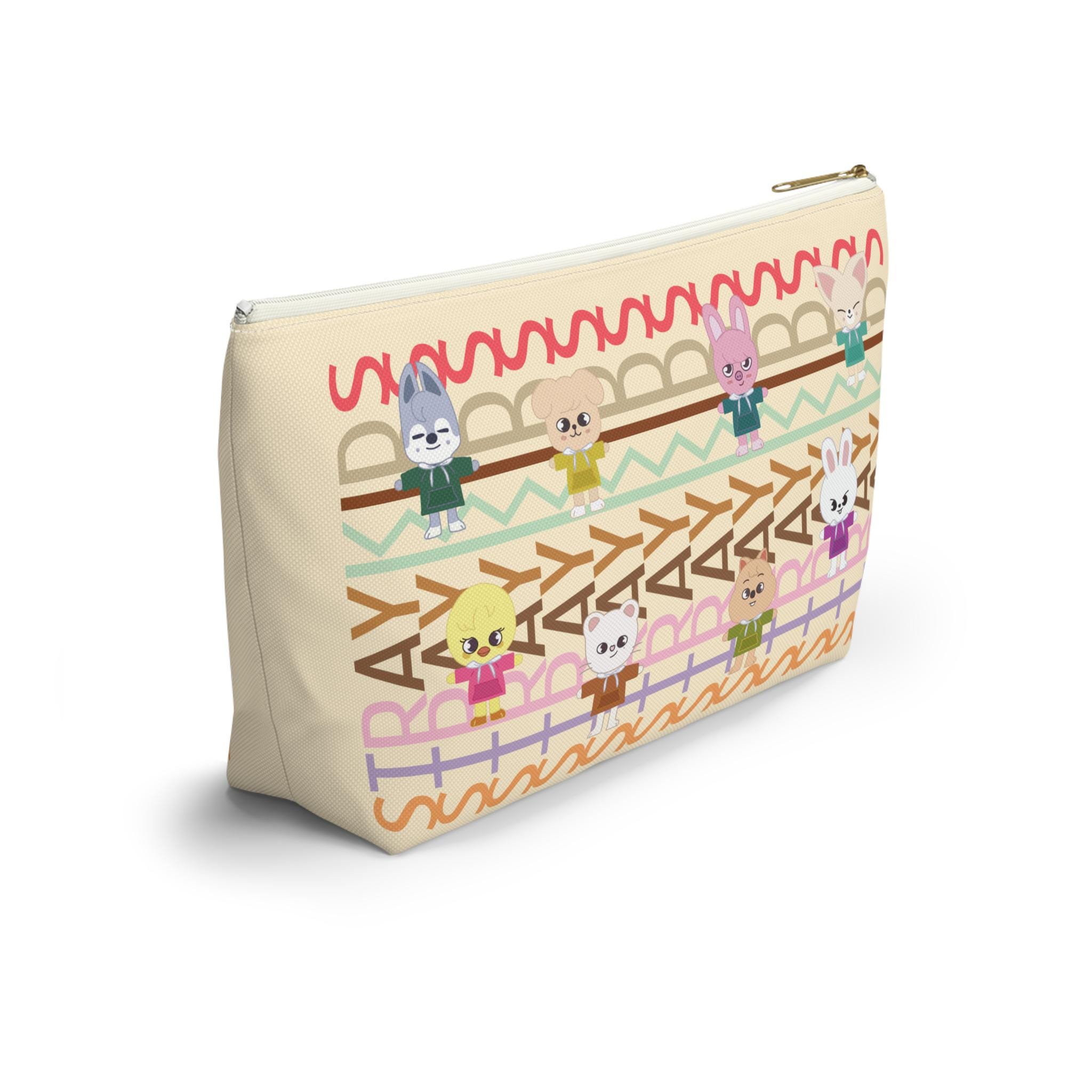 Stray Kids SKZOO Fan Art Accessory Pouch W T-bottom: Kpop Cosmetic Bag ...