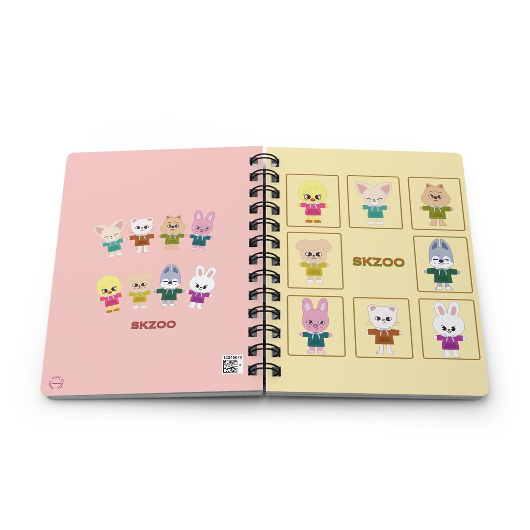 SKZOO Spiral Bound Journal - Kpop Lovers Gift, Stray Kids Diary, Kpop ...