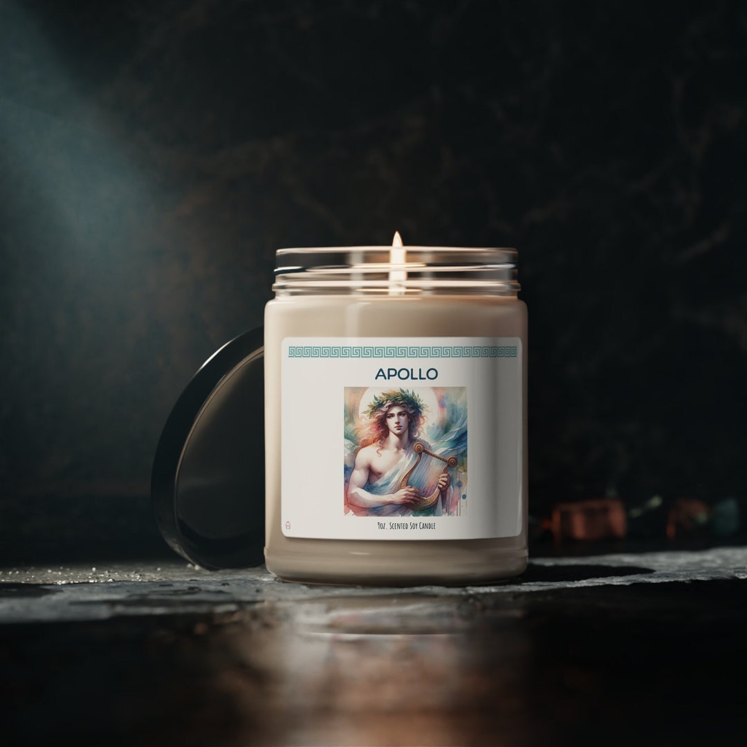Apollo Scented Soy Candle (9 Oz): Greek God Mythology - Etsy